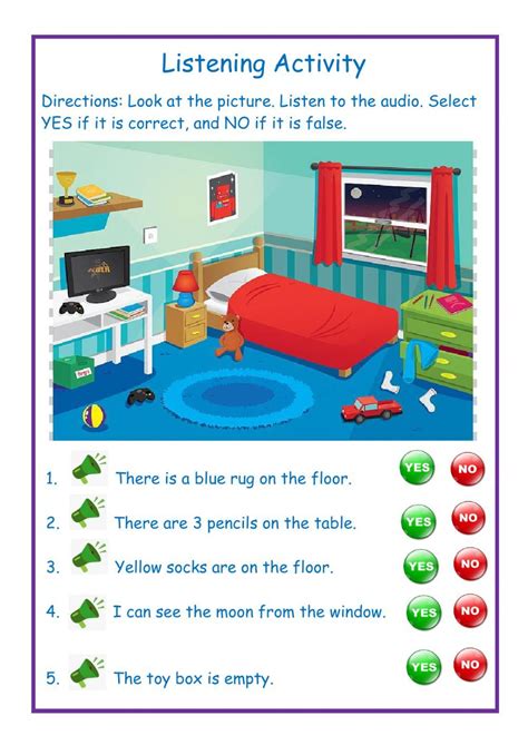 Listening Activity Worksheets