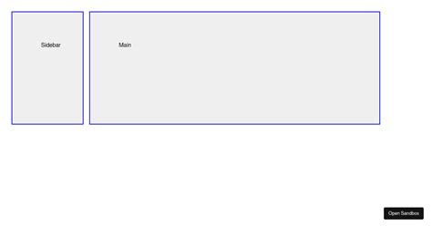 CSS Grid Sidebar Codesandbox