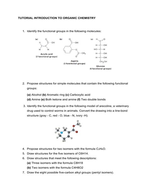 Tutorial Introduction To Organic Chemistry