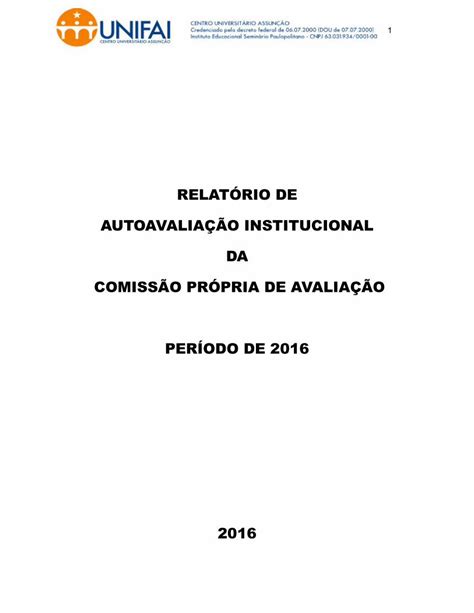 PDF RELATÓRIO DE AUTOAVALIAÇÃO INSTITUCIONAL DA Coleta de dados