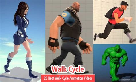Best Walk Cycle Animation Videos And Keyframe Illustrations