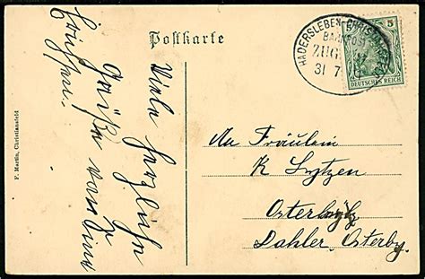 Pfg Germania P Brevkort Annulleret Med Ovalt Bureaustempel