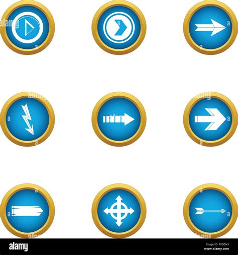 Insertion Cursor Icons Set Flat Style Stock Vector Image Art Alamy