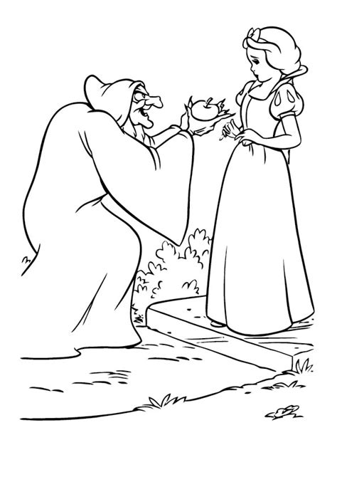 Desenhos De Branca De Neve E Bruxa Para Colorir E Imprimir
