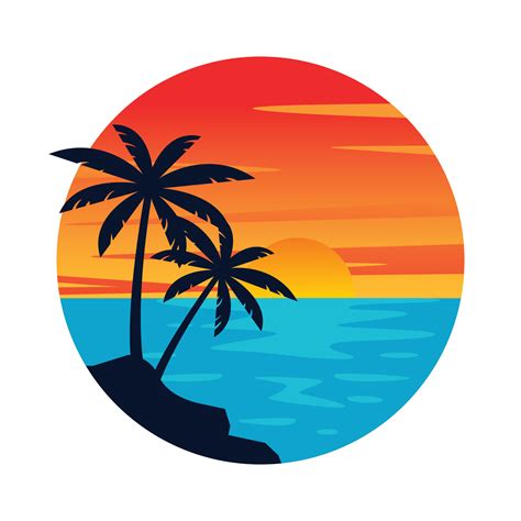 Evening On The Beach With Palm Trees An Evening On The Beach With Palm