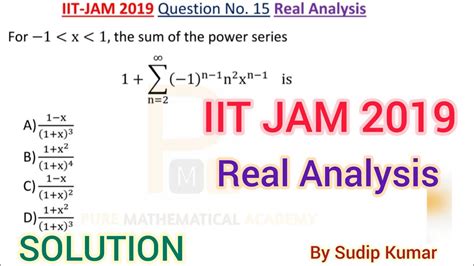 iit jam 2019 mathematics solution iit jam 2019 real analysis solution q no 15 by sudip