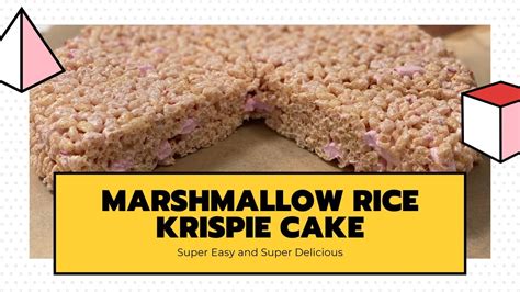 How To Make Marshmallow Rice Krispie Cake Youtube