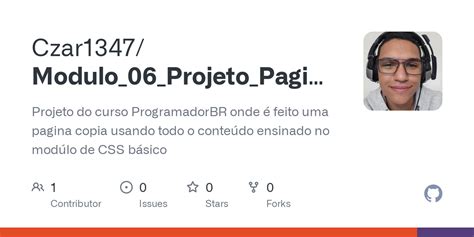 Github Czar Modulo Projeto Pagina De Conteudo Css Basico