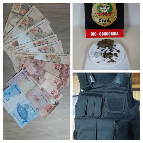 V Deos Pol Cia Civil Apreende Drogas Colete Bal Stico Dinheiro E
