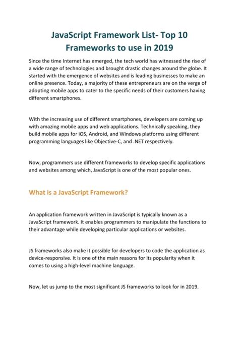 ppt top 5 javascript frameworks powerpoint presentation free download id 7749366