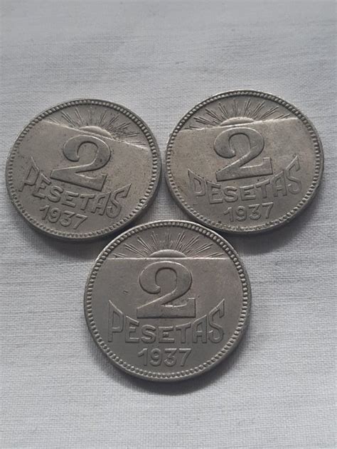 Spanje Segunda República Guerra civil 2 Pesetas 1937 Consejo de
