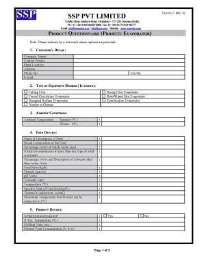 Fillable Online Ssp Pvt Limited Form No F Mkd Bsspindiabbcomb Fax