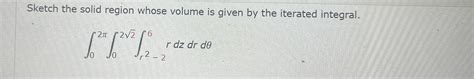 solved sketch the solid region whose volume is given by the