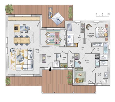 Plan Interieur Maison Plain Pied Gratuit Ventana Blog
