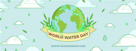 World Water Day Earth Vector