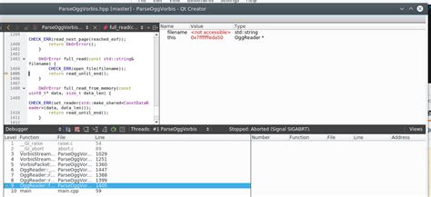 C Qtcreator Gdb Debugger Not Accessible Or This Object Not