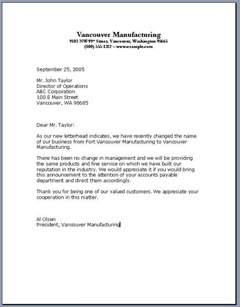 Official Letter Format Examples In Pdf Examples