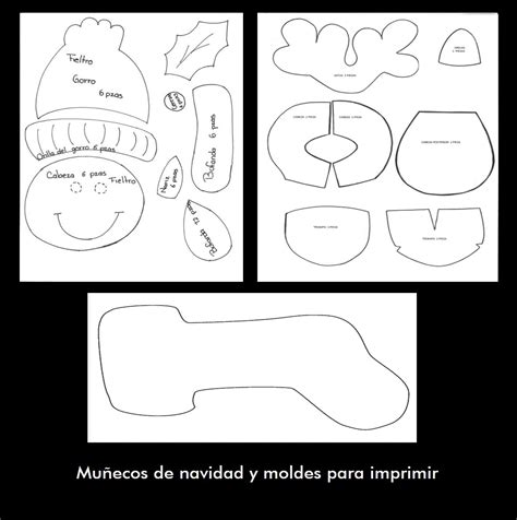 Moldes Para Hacer Muñecos De Navidad En Foami Muy Fácil