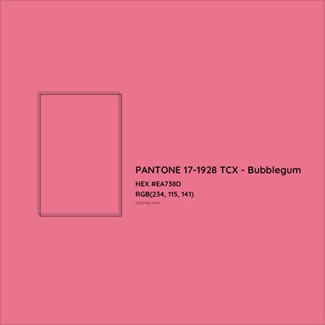 About PANTONE 17 1928 TCX Bubblegum Color Color Codes Similar
