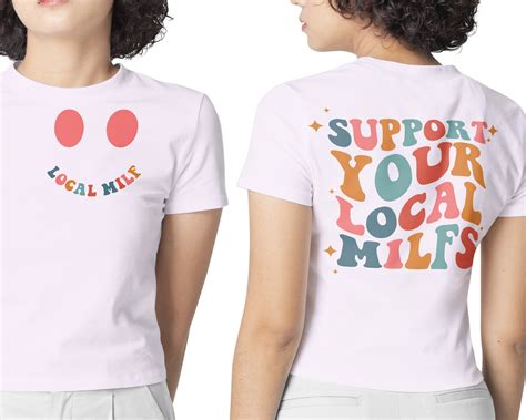 Support Your Local Milfs Svg Wavy Svg Wavy Text Retro Svg Etsy