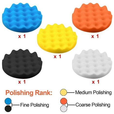 13 Pièces Éponge de Polissage 5 150mm Tampon de Polissage Laine