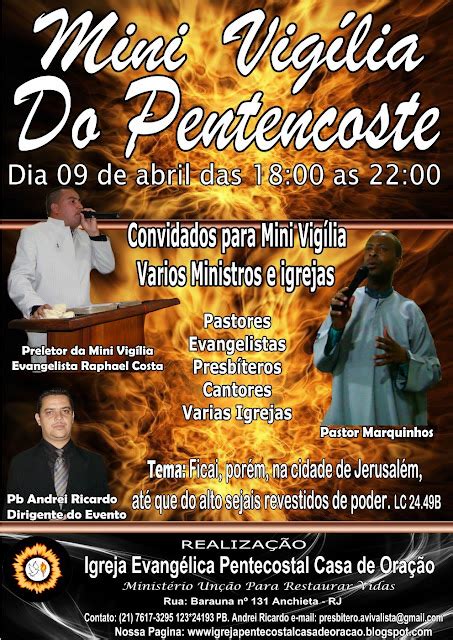 Igreja Evangelica Pentecostal casa de Oração MINI VIGÍLIA DIA 09 DE