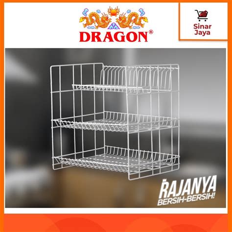 Jual DRAGON Rak Piring Kawat 3 SUSUN Shopee Indonesia