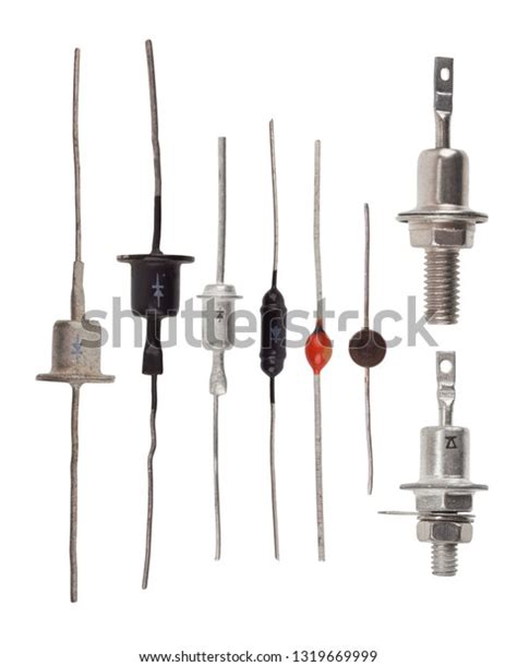 Electronic Components Diodes Isolated On White Stock Photo