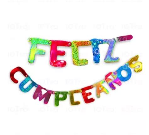 Banderin Metalizado Multicolor Feliz Cumpleaños