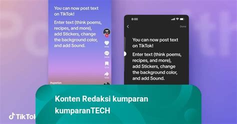 Cara Bikin Postingan Teks Mirip IG Story Di TikTok Pakai Fitur Baru