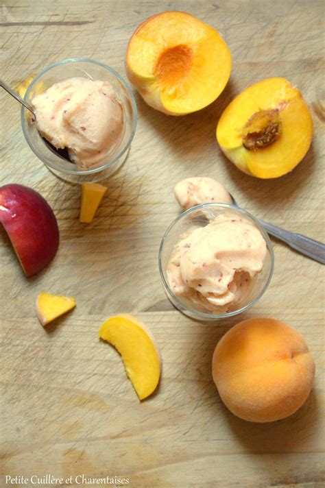 Petite Cuillère et Charentaises Glace aux 3 pêches