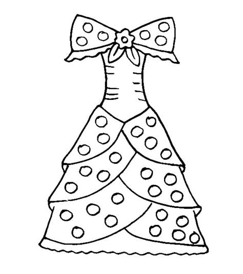 Coloriage Robe Pour les Filles télécharger et imprimer gratuit sur