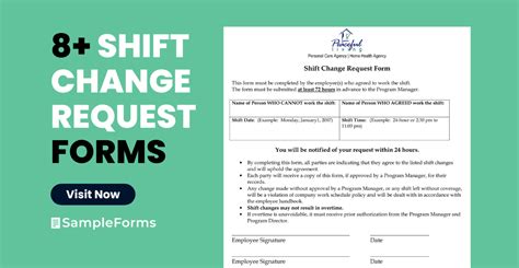 Free Shift Change Request Forms In Pdf Ms Word