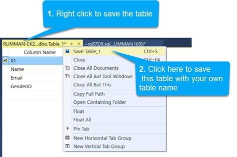 create table in sql server atnyla