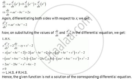 for given below verify that the given function implicit or explicit is a solution of the