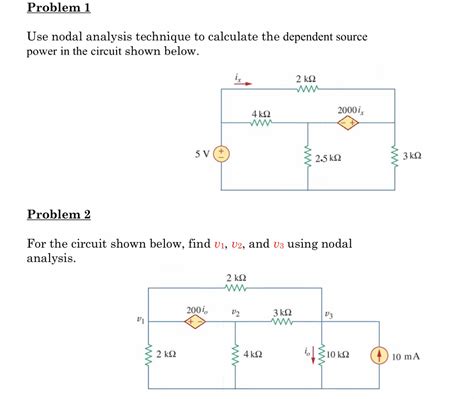 Solved Problem Use Nodal Analysis Technique To Calculate Chegg