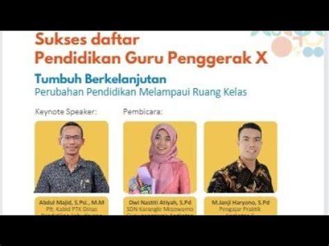 Sukses Daftar Pendidikan Guru Penggerak Youtube