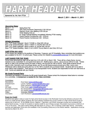 Fillable Online Media Rochester K12 Mi HartHeadlines3 7 11 Doc Media