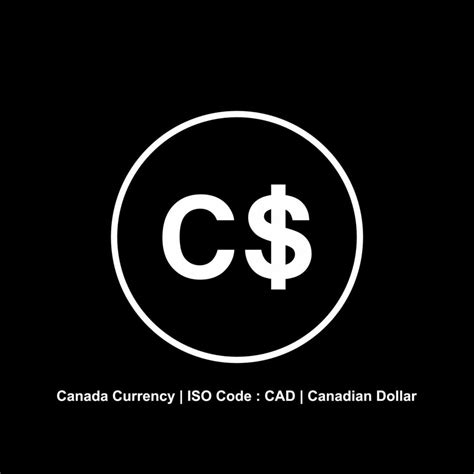 Canada Currency CAD Sign Canadian Dollar Icon Symbol Vector