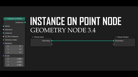 INSTANCE ON POINT NODE Geometry Node Blender 3 4 YouTube