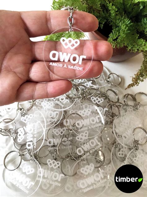 Chaveiro Personalizado Acrílico Transparente Elo7