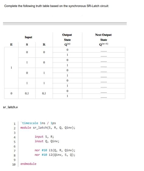 Solved Please Help Me Complete The Verilog Code By Following Chegg