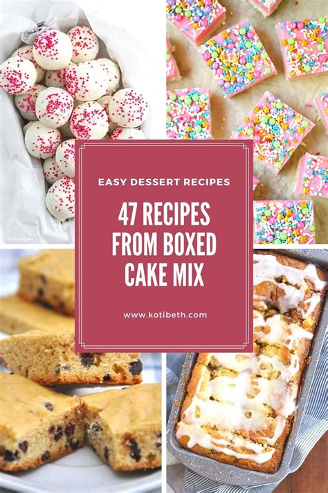 Recipes From Box Cake Mix Koti Beth