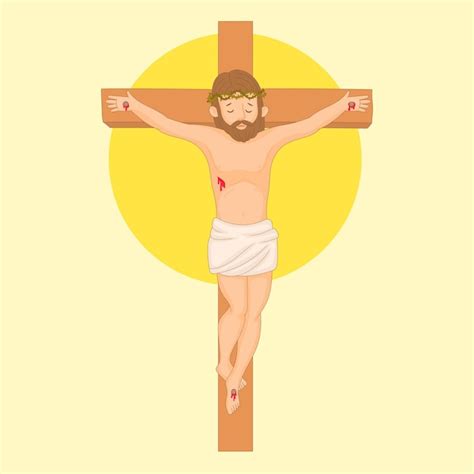 Cruz Con Jesucristo Crucificado Para Semana Santa O Viernes Santo