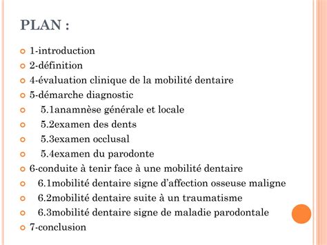 SOLUTION Conduite A Tenir De La Mobilit Dentaire Studypool
