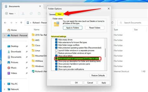 Come Attivare O Disattivare Mostra File Ntfs Crittografati O Compressi