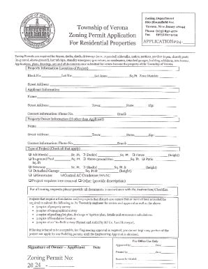Fillable Online Residential Zoning Application Checklist Impervious