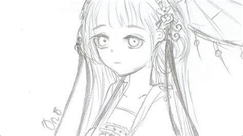 Hướng dẫn cách vẽ tóc anime nữ cổ trang phong cách cổ điển