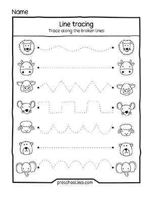 Pencil Control Tracing Lines Worksheets Ece Year Olds Worksheets