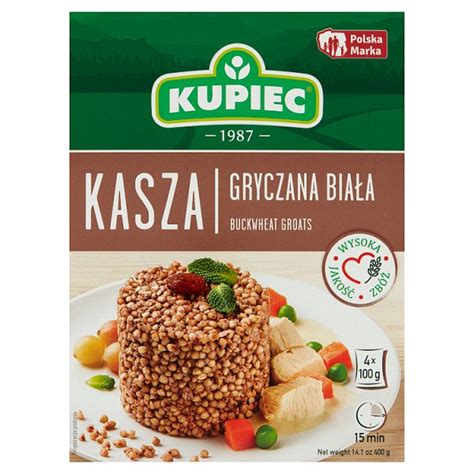 Kupiec Kasza gryczana biała 400 g 4 x 100 g 1 szt Kupiec Spar